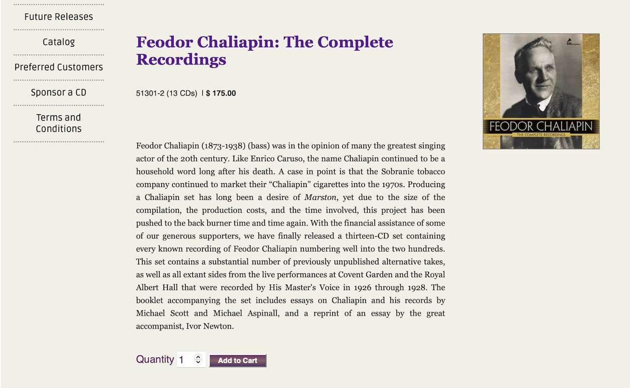 Crazy about 78s: Ward Marston's Feodor Chaliapin - The Complete ...
